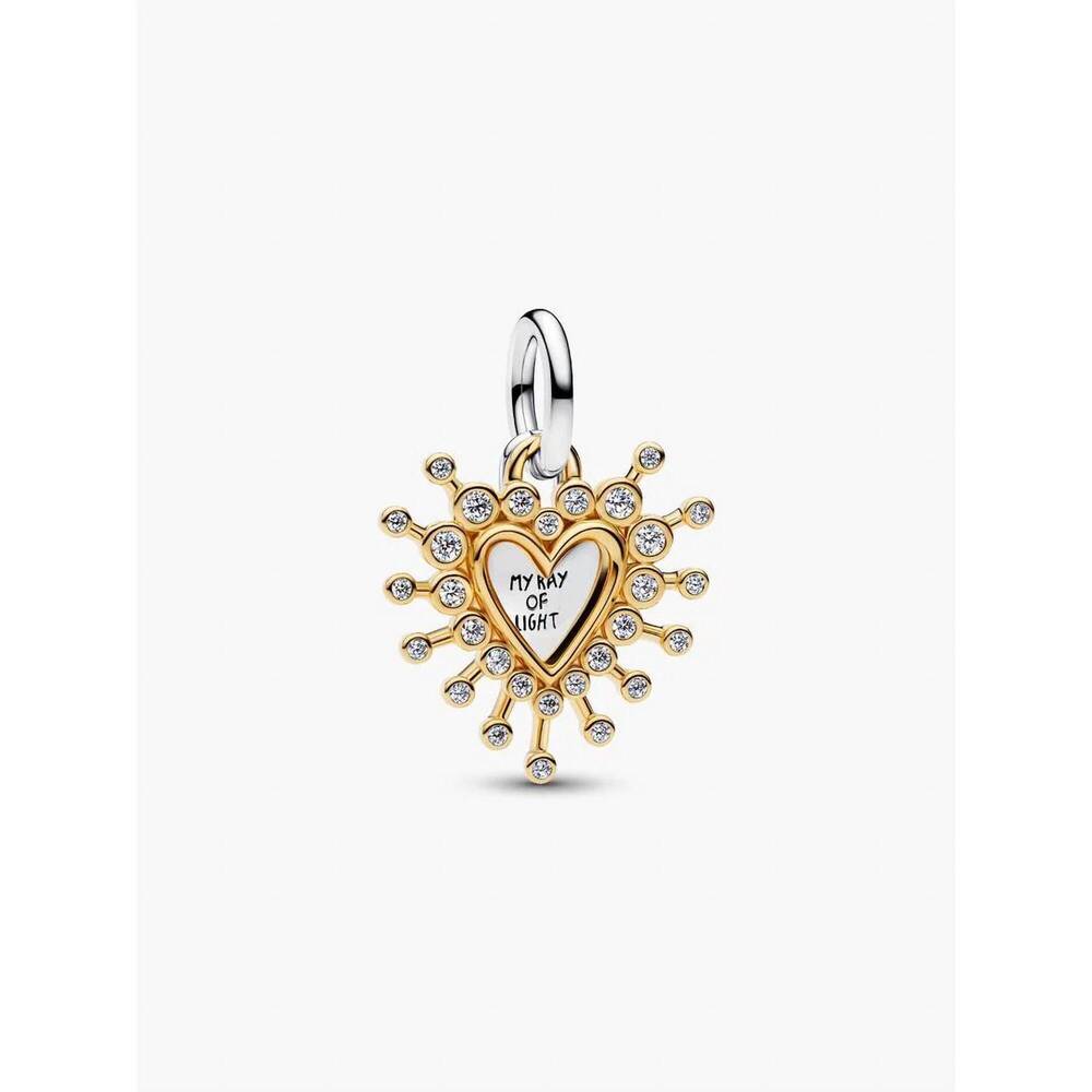 Pandora | Jewelry | New Pandora Radiant Heart Double Dangle Charm In ...